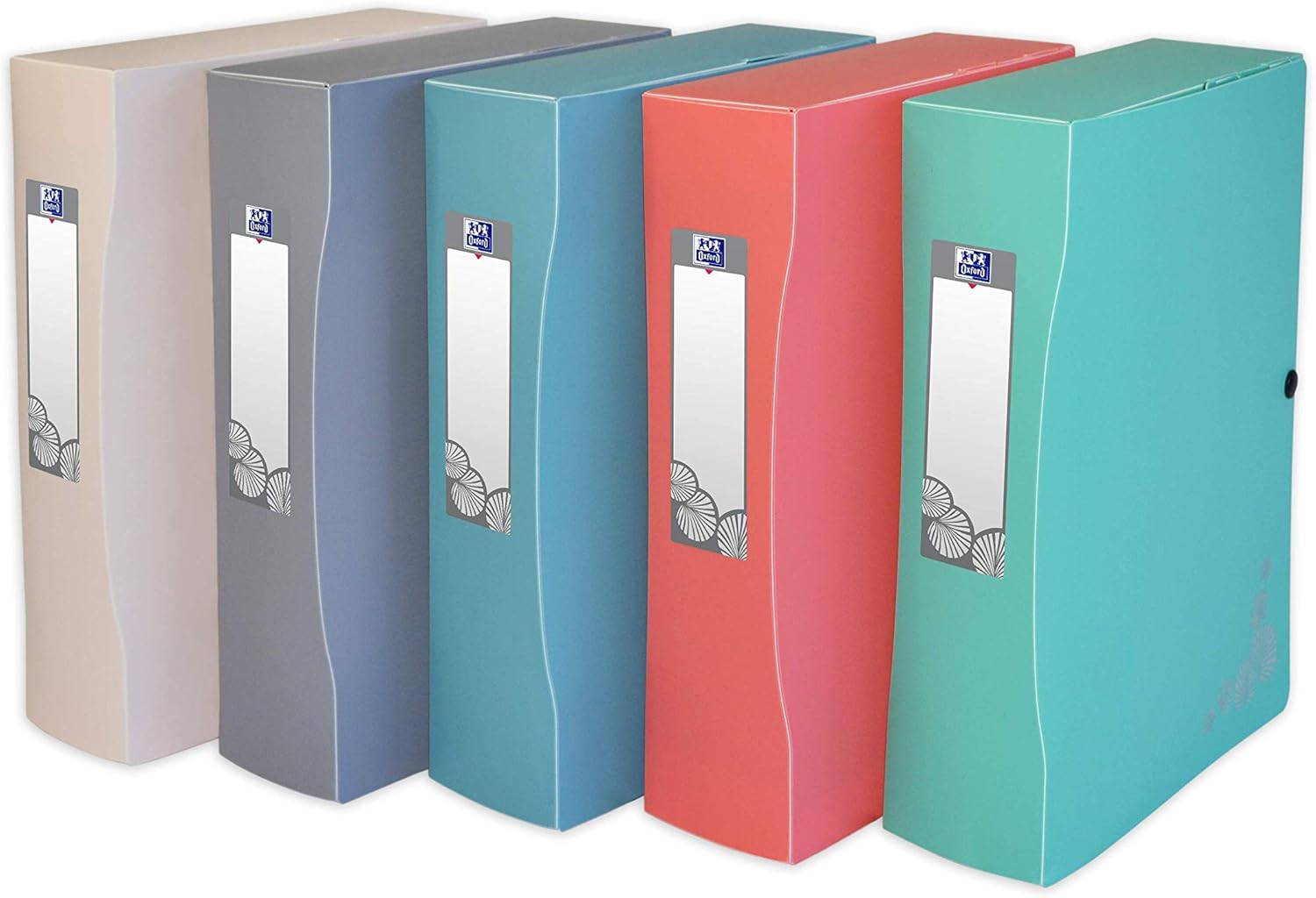 Elba Pastel File Box 24 x 32 cm Spine 80 mm Opaque Polypro Cover ...