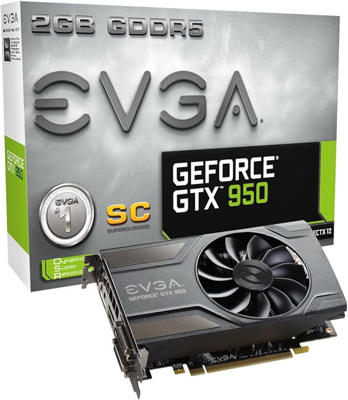 EVGA GeForce GTX 950 GeForce GTX 950 2GB GDDR5 - Tarjeta gráfica ...