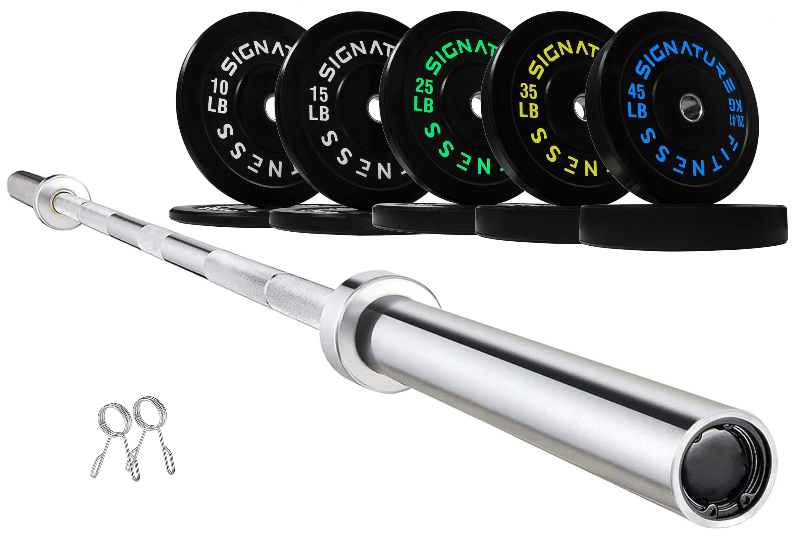 Fitvids Olympic 2" Bumper Plates Set Including 260LB Weight Plates Set ...