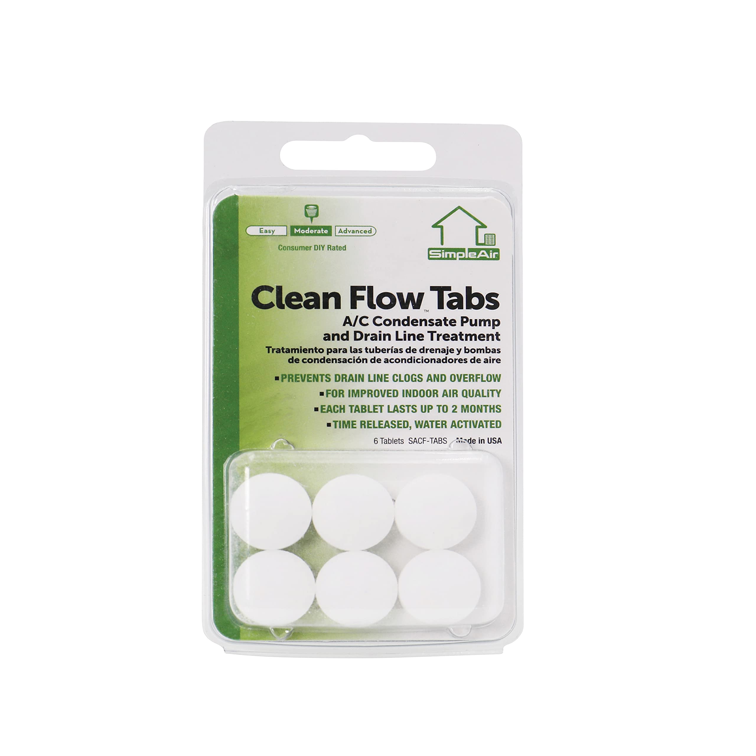 Mua SimpleAir SACF Drain Line Clean Flow Tabs, for AC Units, HVAC ...