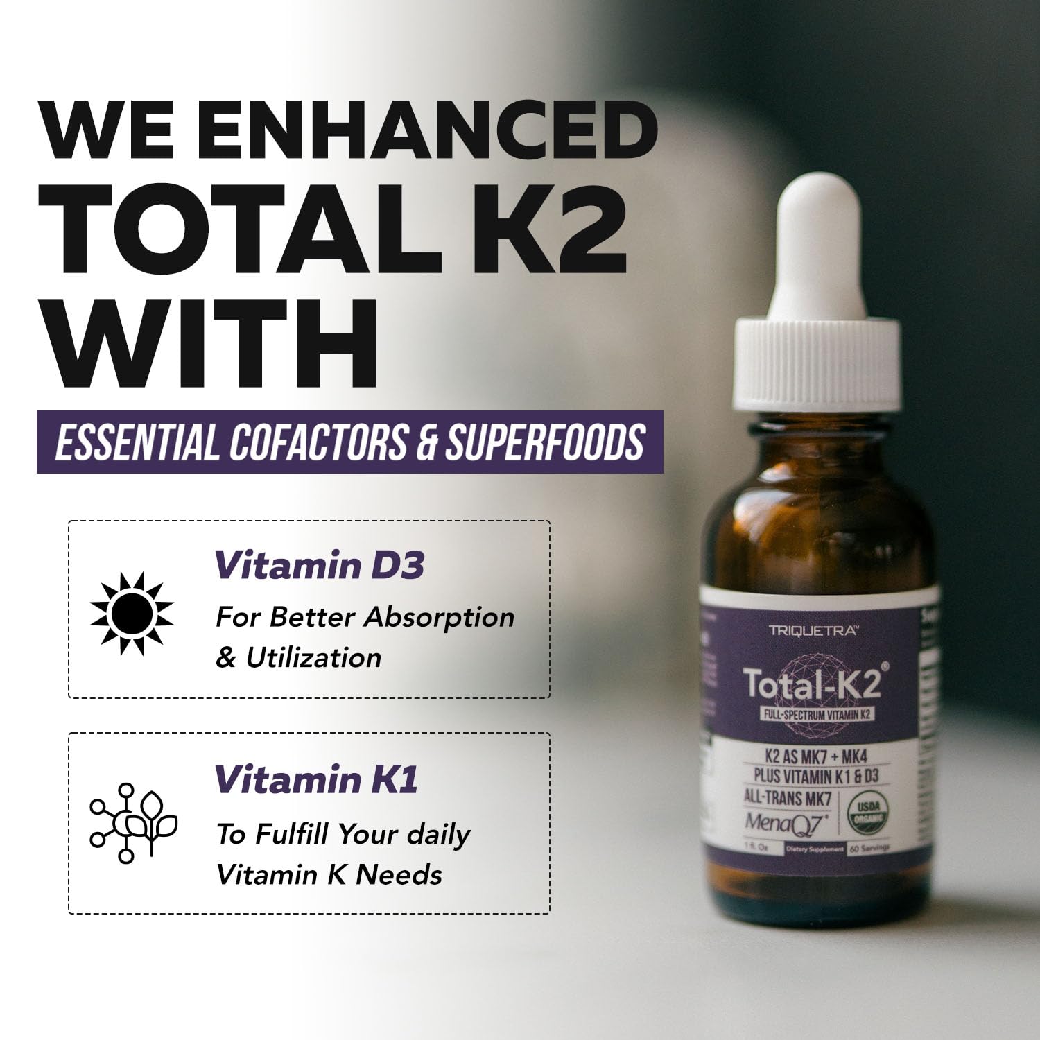 Mua Total K2® | Vitamin K2 as MK7 & MK4 | Plus K1 & Vitamin D3 Cofactor ...