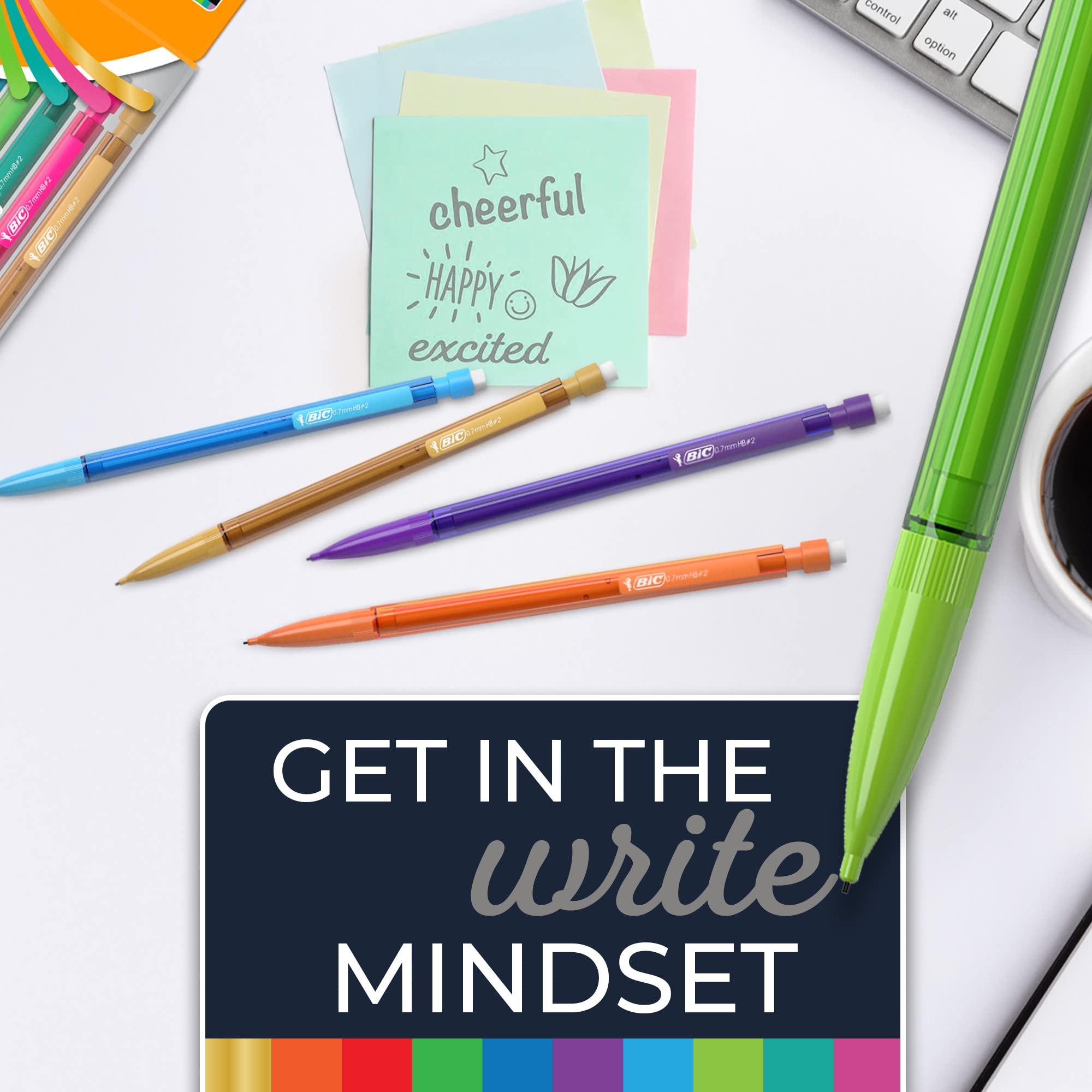 Mua BIC Color Cues Mechanical Pencil Set, 60-Count Pack, Black, Fun ...