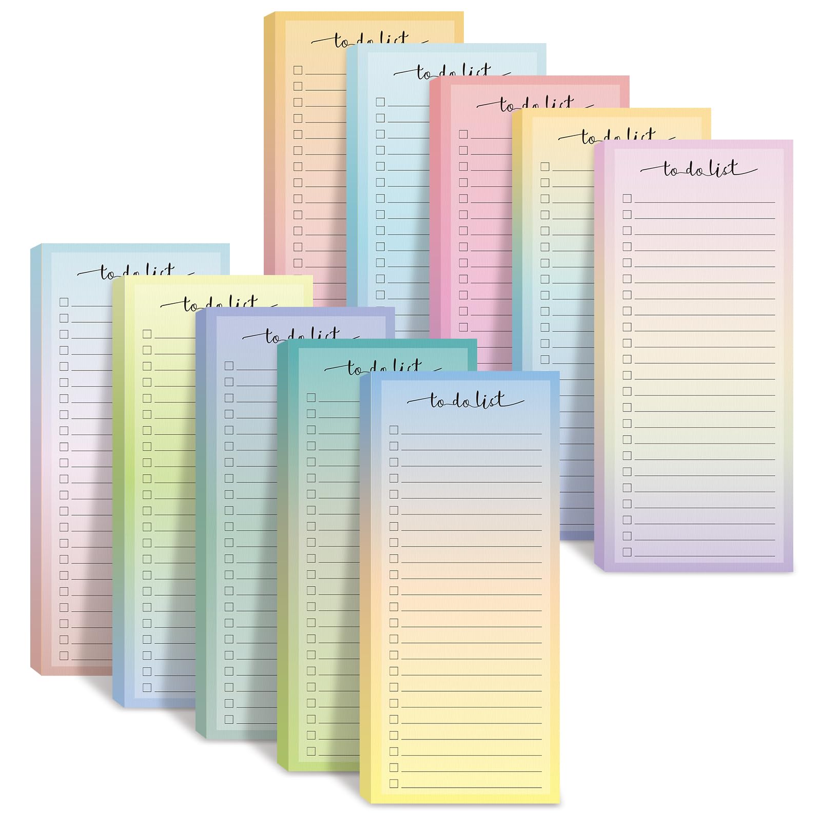 Censen 10 Pack 500 Sheets to Do List Notes Daily Checklist Notepads ...