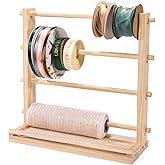 Amazon.com: Threehoney 1 Pcs Wooden Ribbon Rack Storage Ribbon ...