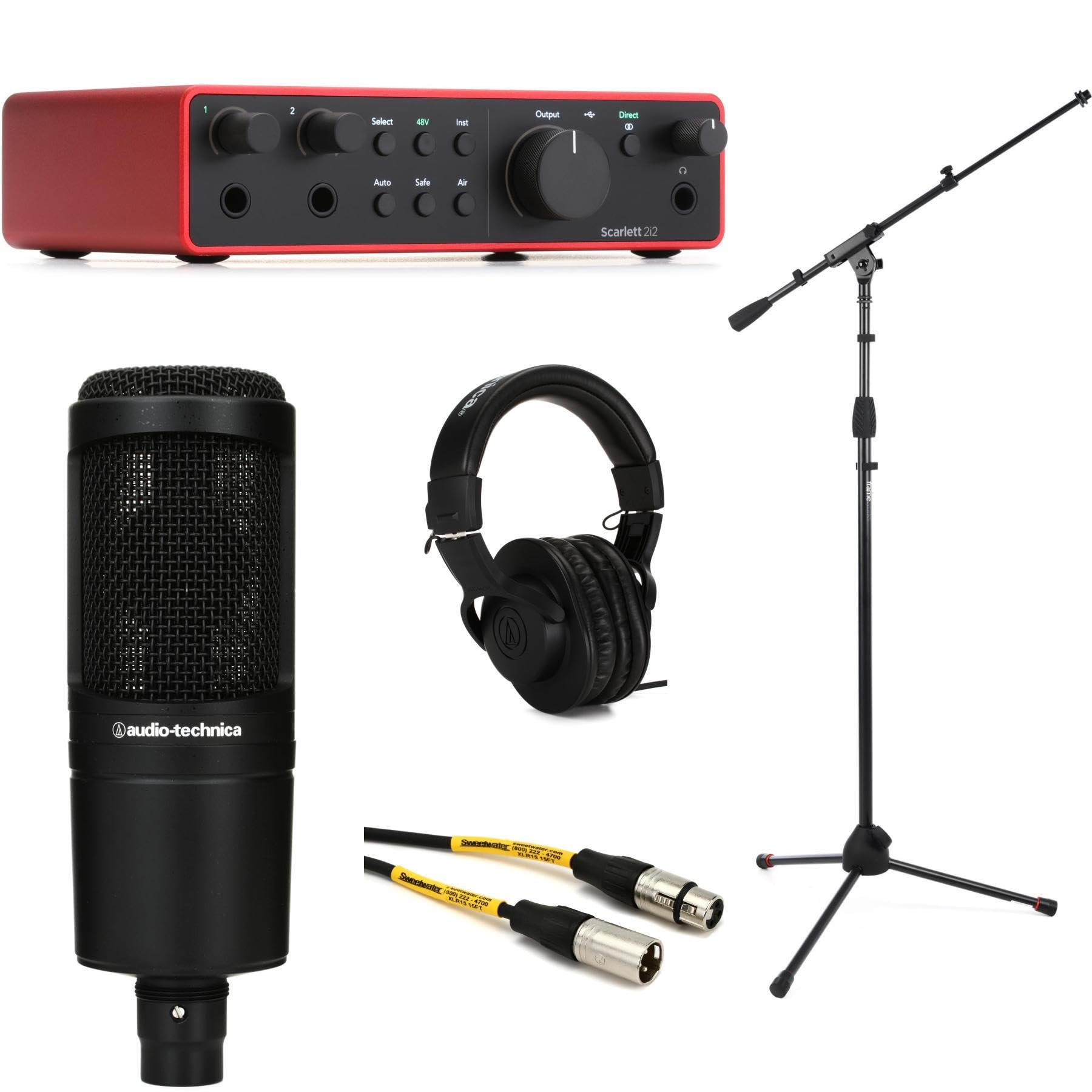 Mua Focusrite Scarlett 2i2 4th Gen USB Audio Interface and AT2020 Vocal Recording Bundle trên ...