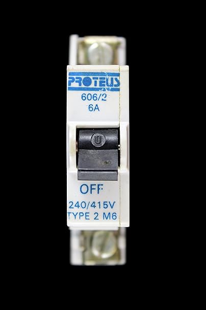 PROTEUS 6 AMP TYPE 2 M6 MCB 606/2 Circuit Breaker 240/415 BS 3871 ...