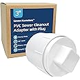 Amazon.com: 3" PVC Sewer Cleanout with Plug Adapter Pipe Fitting DWV ...