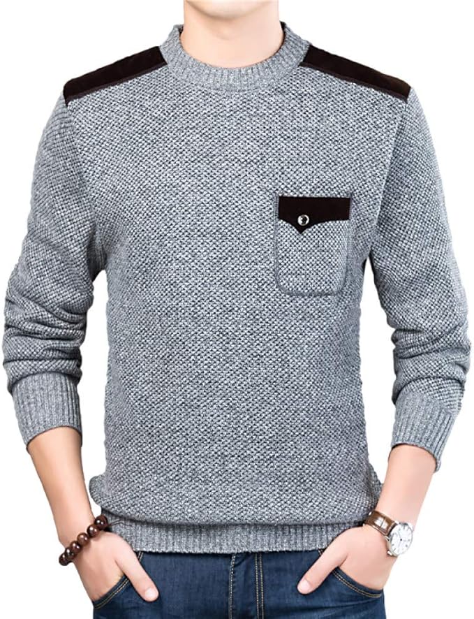 Jersey a Cuadros Informal Suéter Grueso de Invierno cálido Suéteres de ...