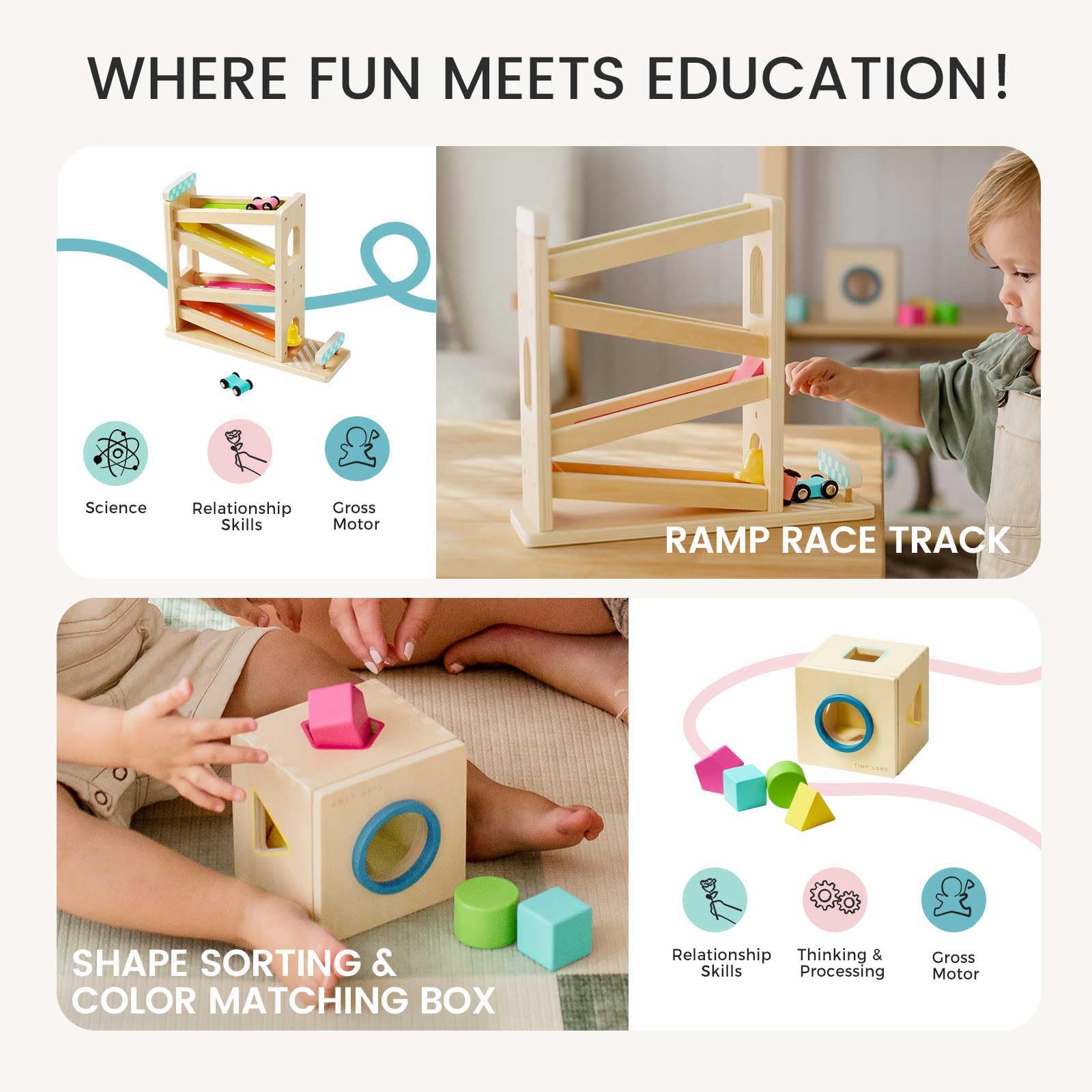 Mua Tiny Land Montessori Toy Set for Baby 16-18 Months Adventure Play ...