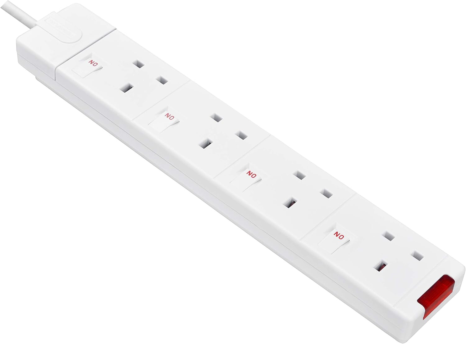 Masterplug Four Socket Rewireable Trailing Socket with Power Indicator ...