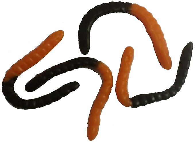 Amazon.com : 5 Pounds Bulk Bag GUMMY WORMS - ORANGE & BLACK : Grocery ...