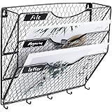 Amazon.com: Superbpag Wall File Holder Hanging Mail Sorter Organizer 3 ...