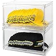 Amazon.com - SCAVATA 2 Pack Large Hat Organizer Box, Stackable Clear ...