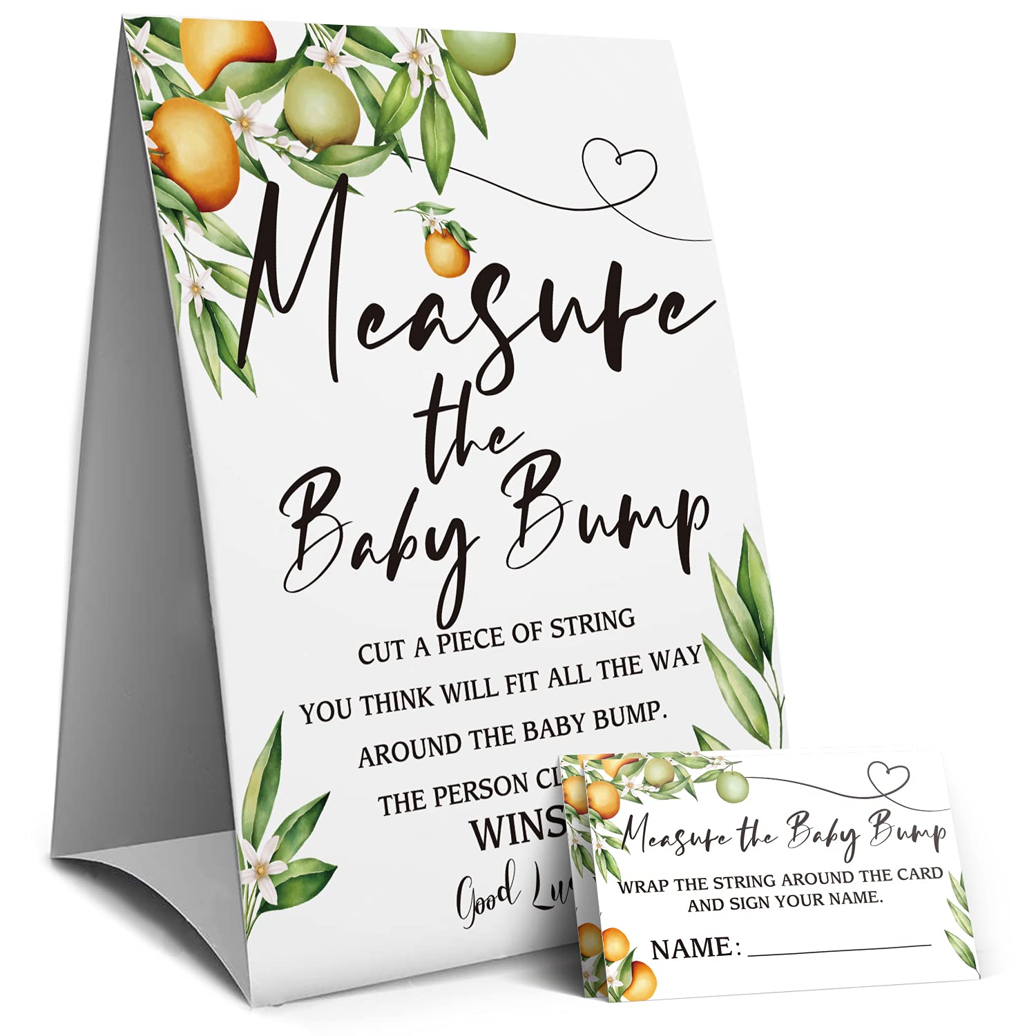 Muruseni Measure Mommy's Belly, Baby Shower Game Pack, 50 Guessing ...