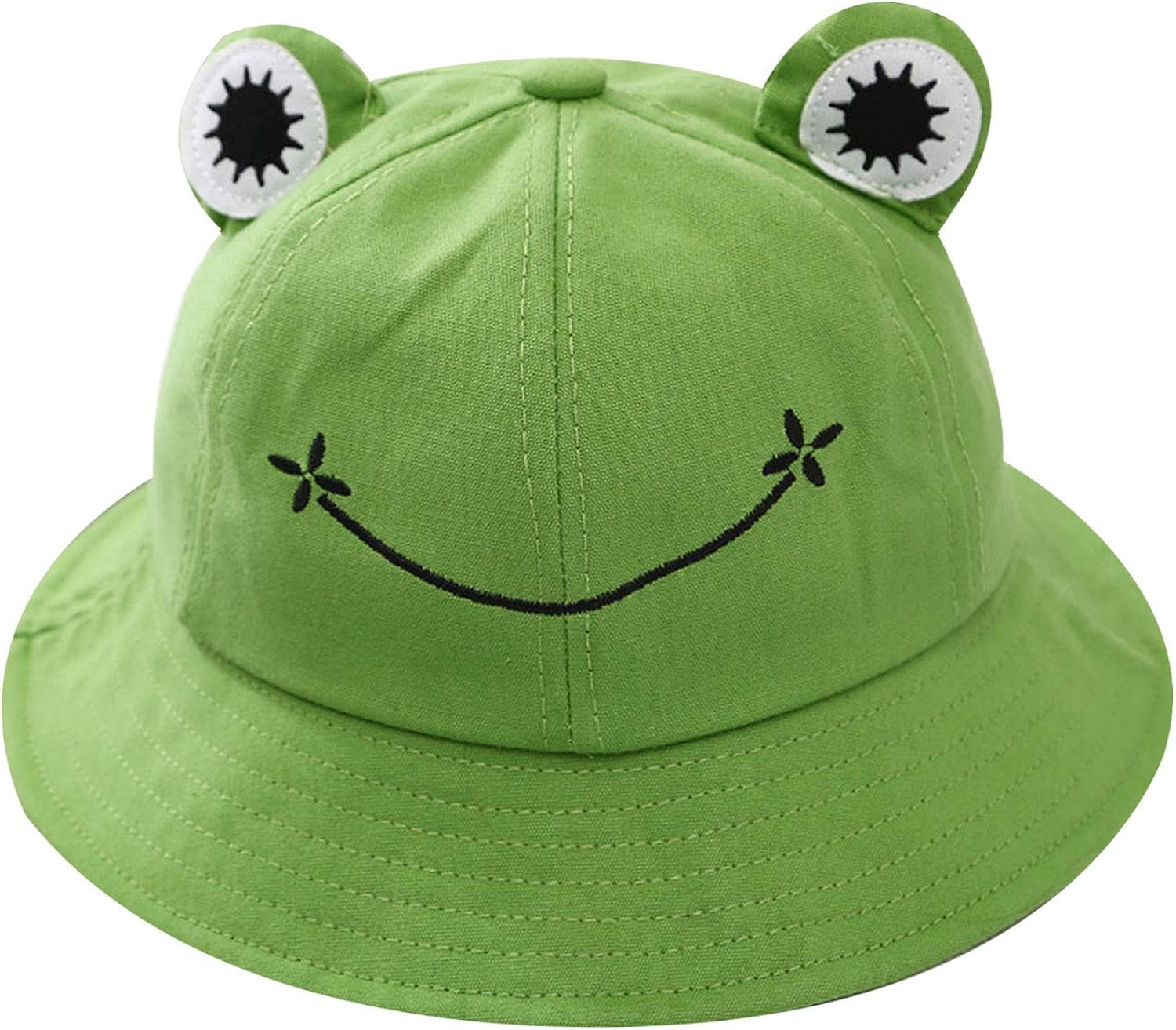 Meliya Bucket Sun Hat For Children Adults Cute Frog Bucket Hat Foldable Summer Cotton Cap 