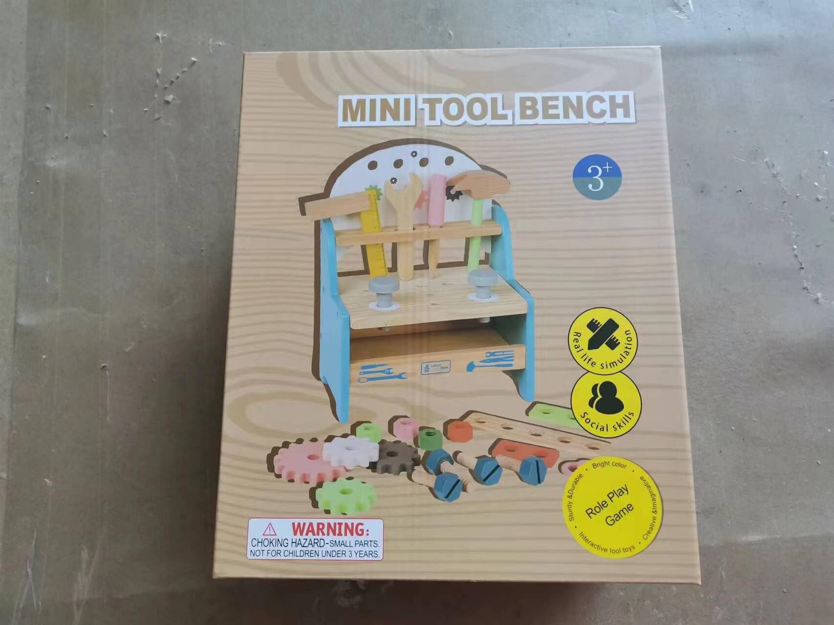 ROBOTIME Tool Bench Set For Toddlers - Mini Wooden Work Bench For Kids ...