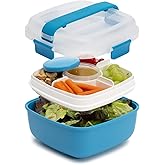 Amazon.com: Goodful Stackable Lunch Box Container, Bento Style Food ...