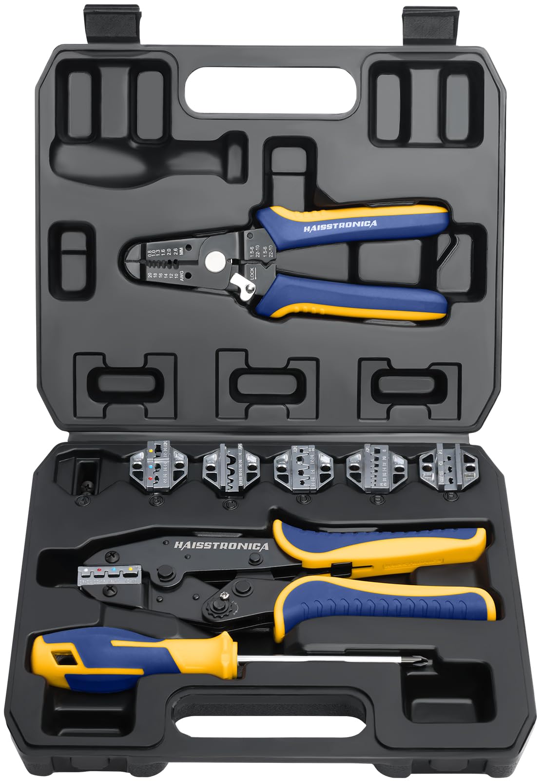 haisstronica 8PCS Crimping Tool Set - Ratchet Wire Crimping Tool for ...