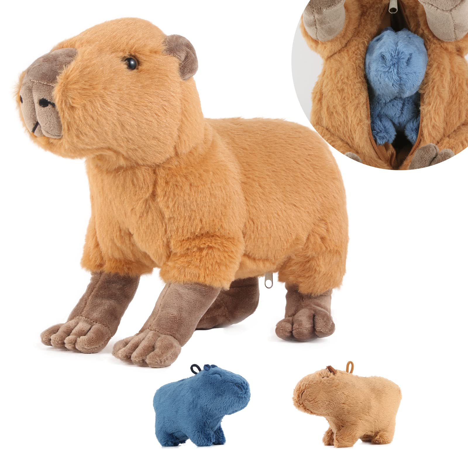 Mua Capybara Plush with 2 Small Capybara Stuffed Animals, 3Piece Soft ...