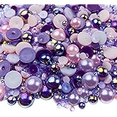 Amazon.com: 30g Half Pearl Rhinestones for Crafts Mixed Size 3mm-10mm ...
