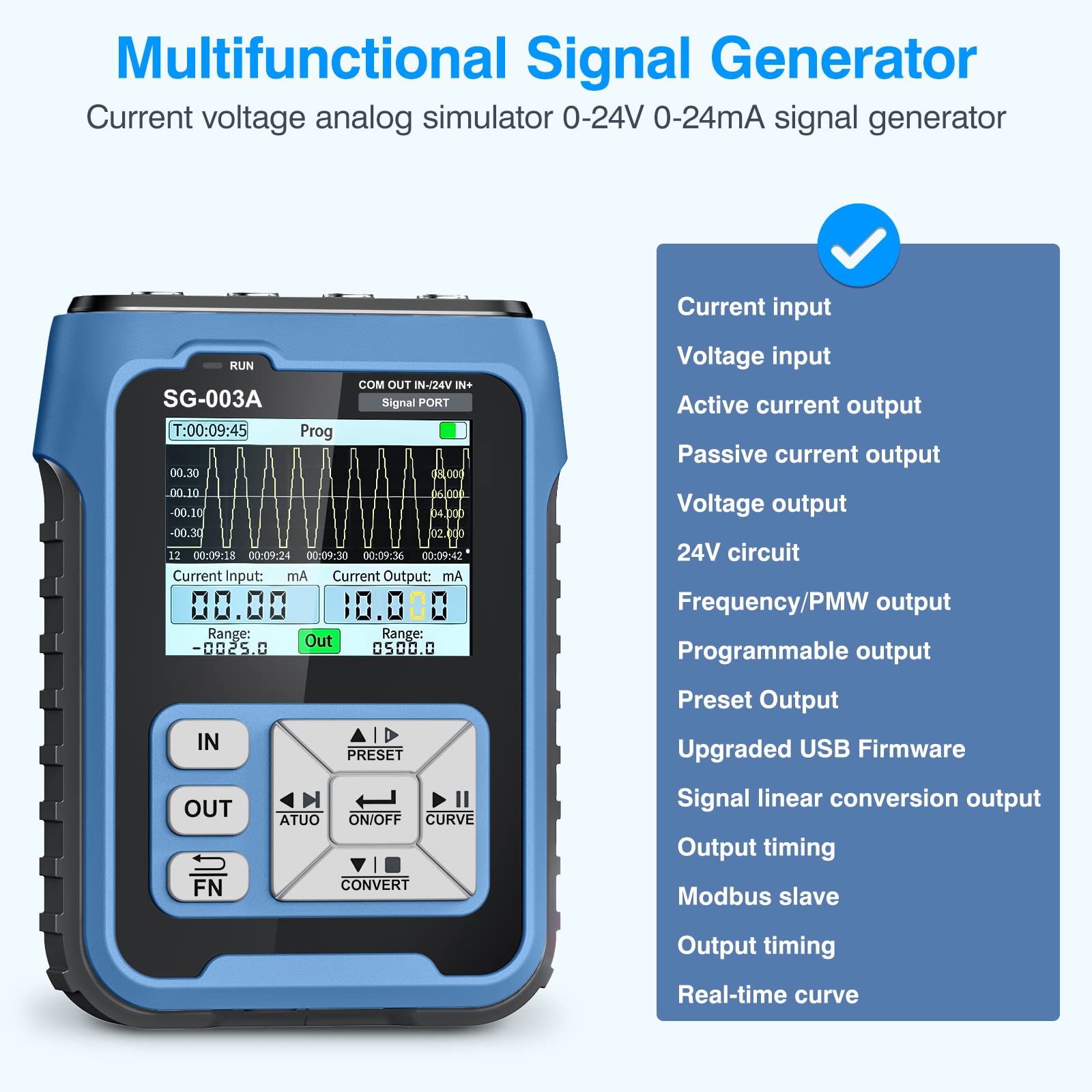 Mua Riiai Upgraded 4-20mA 0-24V Current Signal Generator, Current Voltage Adjustable Analog ...