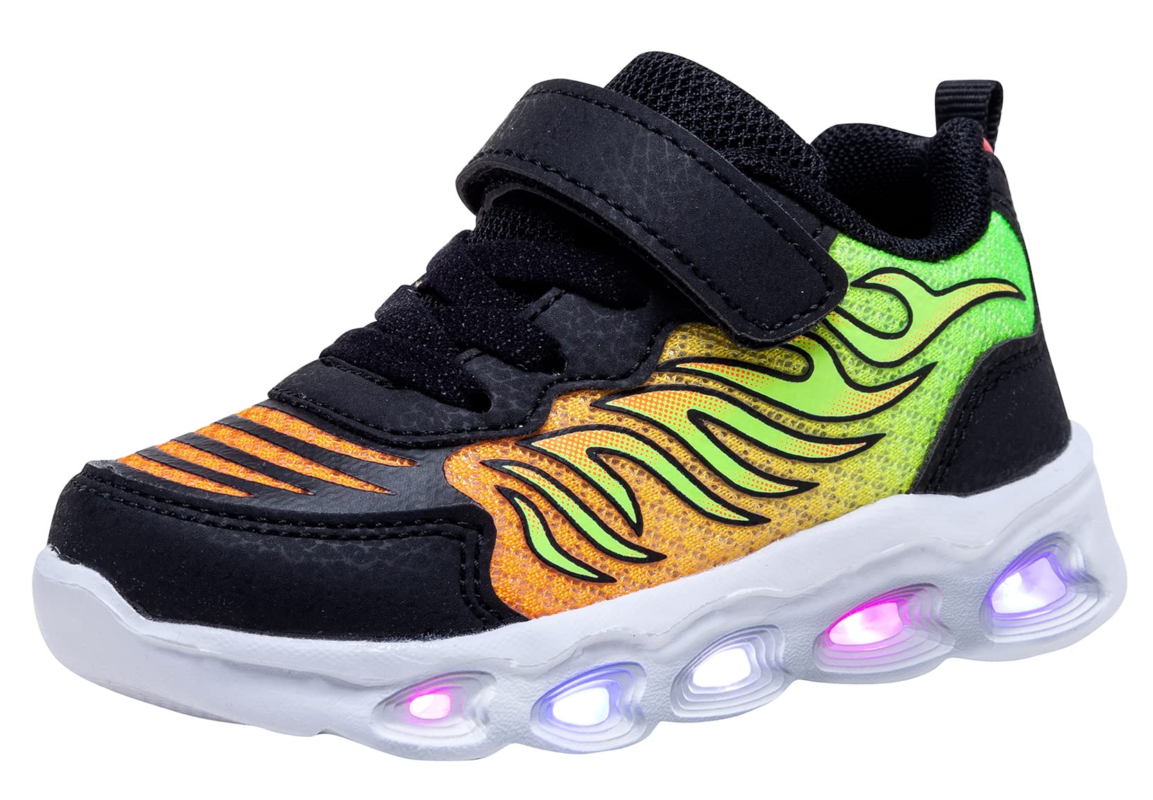 COODO Toddler Boys Light Up Shoes Little Kids Flashing Led Sneakers ...