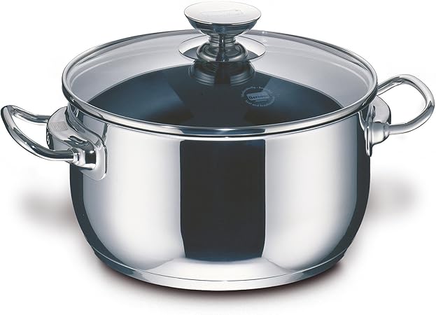 Berndes Kochtopf 24 cm, Kochtopf aus Edelstahl, antihaftbeschichtet ...