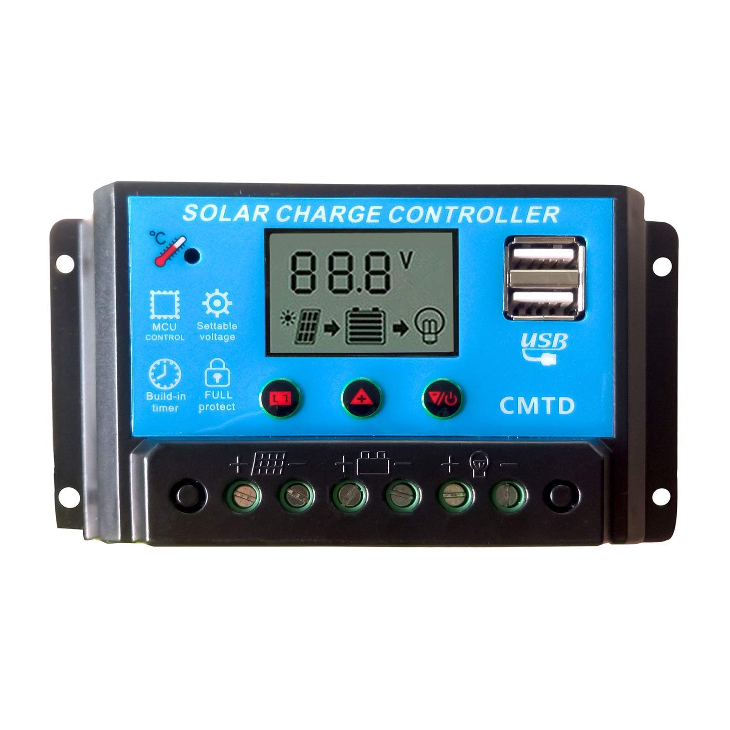 Tumo-Int 20 Amp Intelligent Solar Charging Controller With LCD Display ...