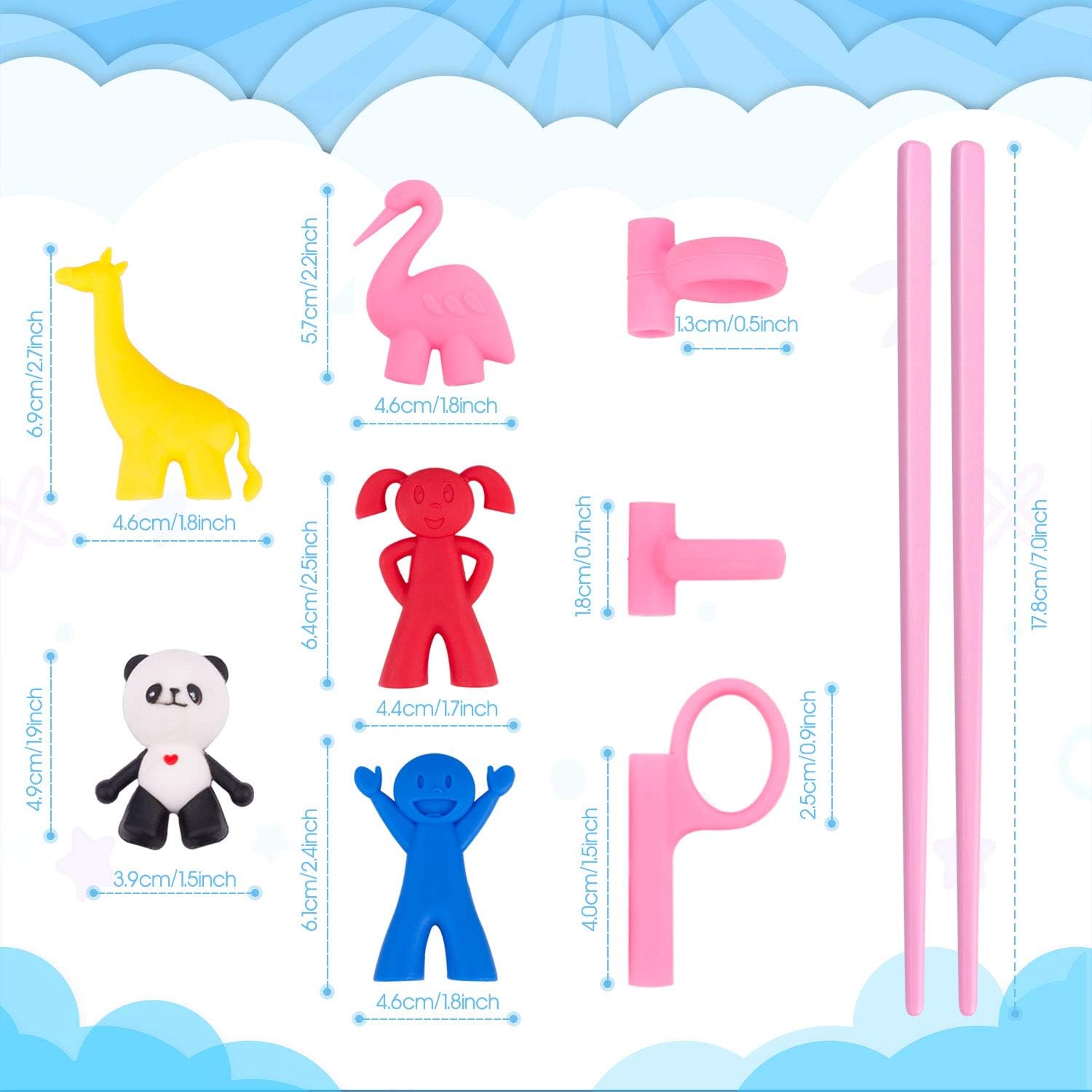 Training Chopsticks, Norbase 5 Pairs Children Training Chopsticks Set ...