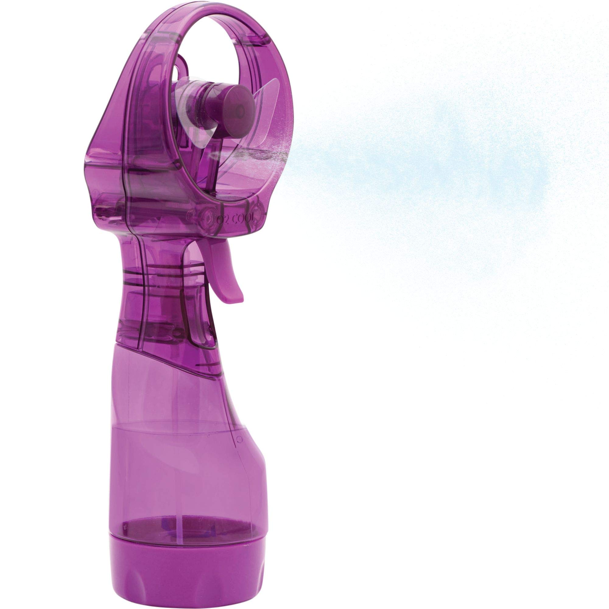 O2COOL Deluxe Handheld Battery Powered Water Misting Fan (Purple) on ...