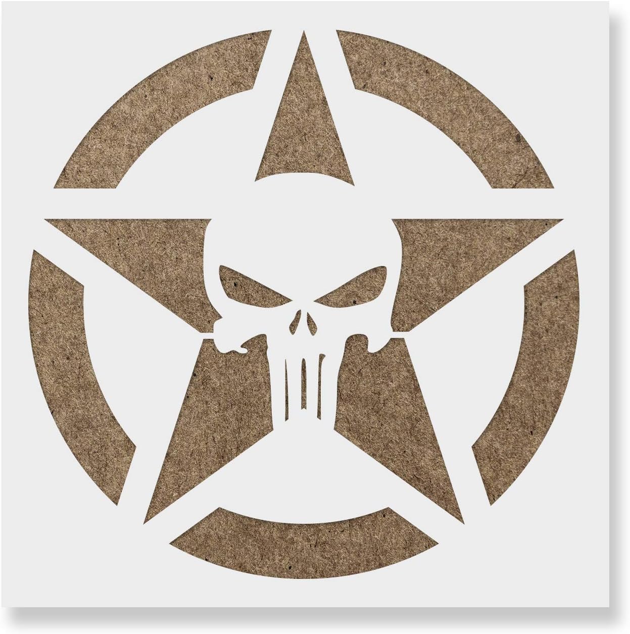 Amazon Punisher Skull Star Stencil Template For Walls And Crafts 