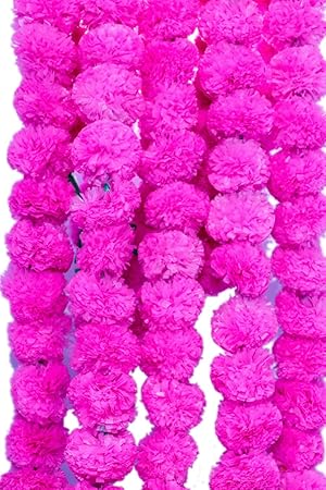 Buy The Phool Mala Artificial Fluffy Flowers, Genda Phool, Marigold ...