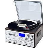 Amazon.com: LoopTone Vinyl Record Player 9 in 1 3 Speed Bluetooth ...