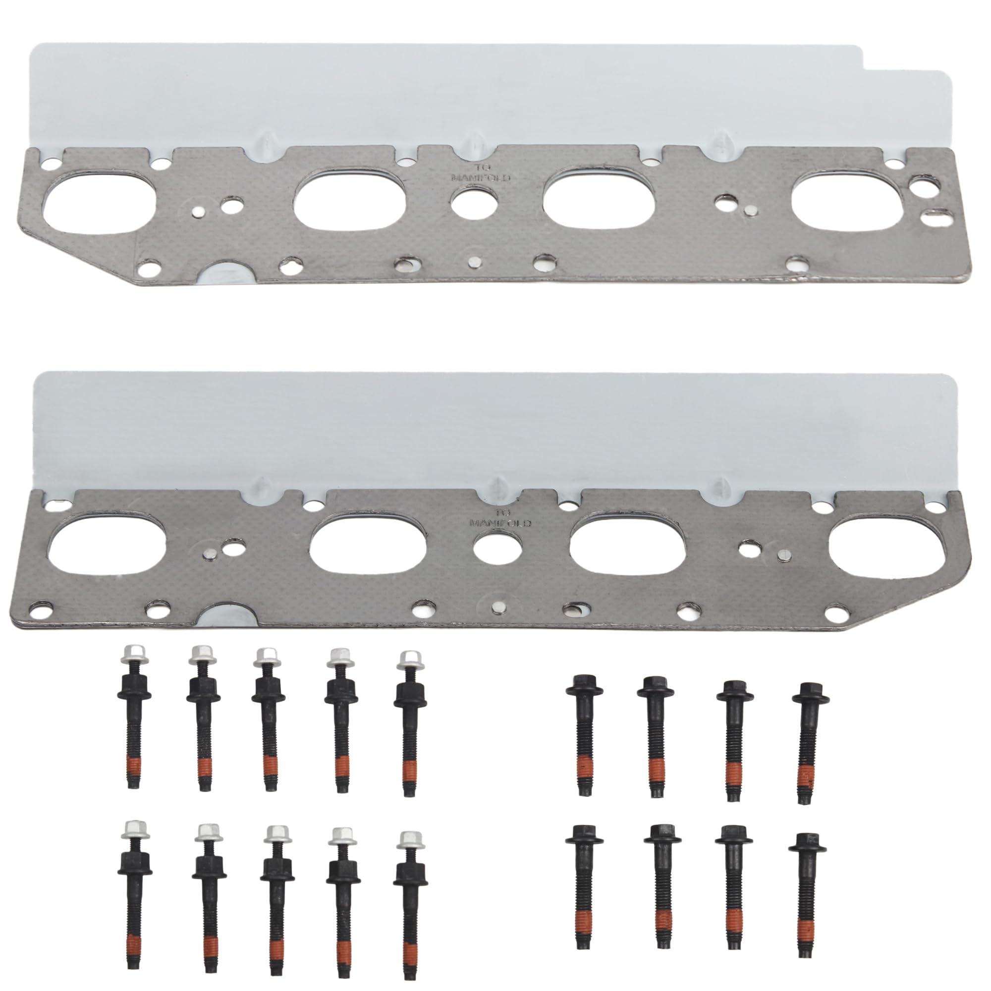YzusGomumu Left and Right Exhaust Manifold Gasket Bolt Stud Nut Set ...