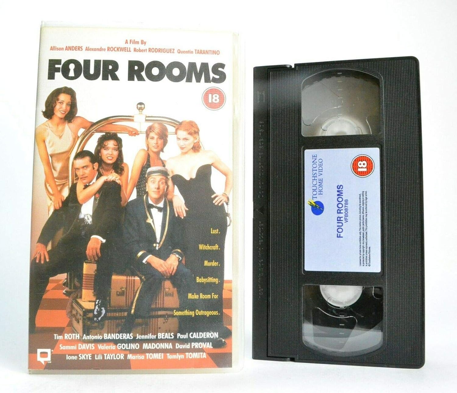 Amazon.com: Four Rooms [VHS]: Tim Roth, Amanda De Cadenet, David Proval ...