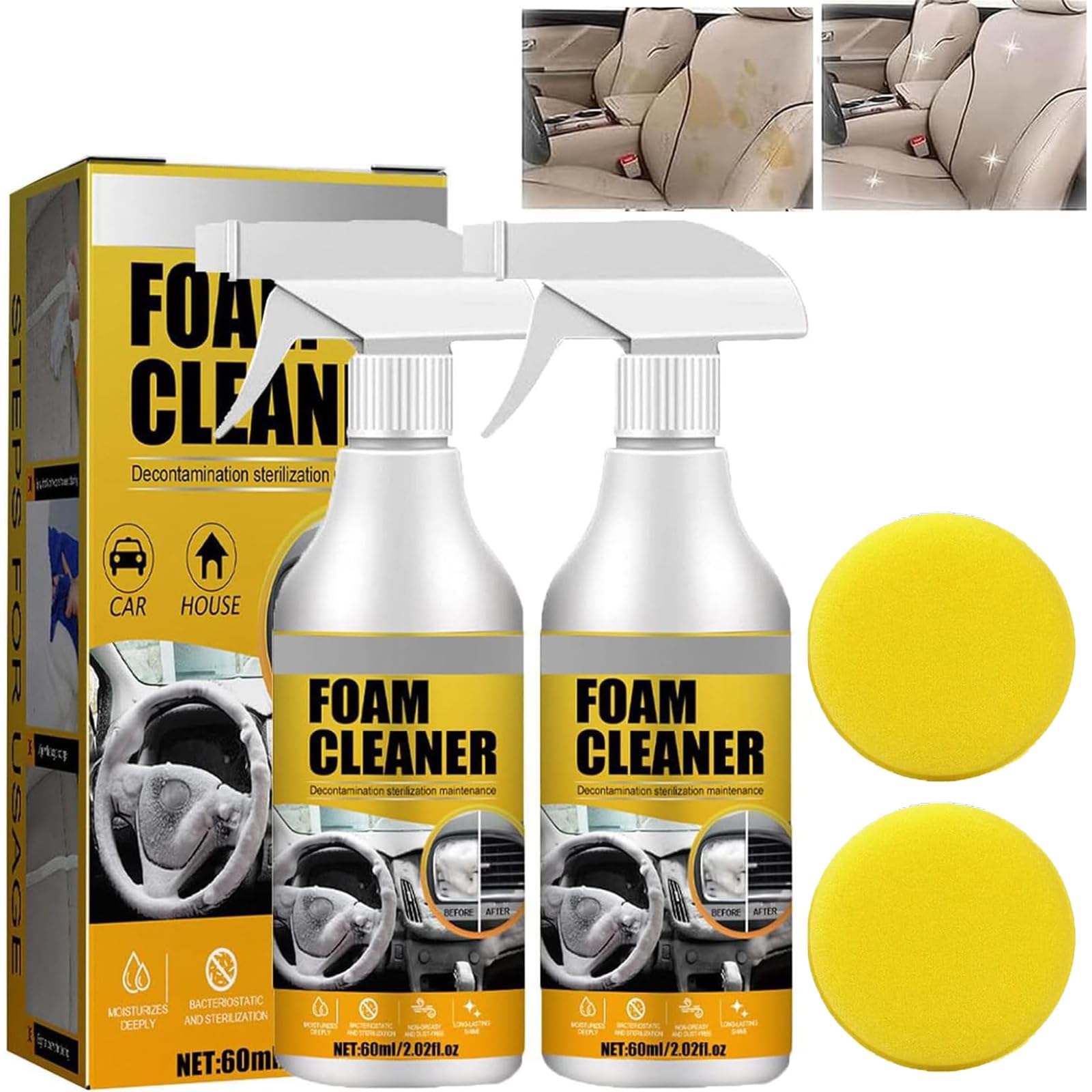 TPwsd 2PCS Purpose Foam Cleaner, All Around Master Foam Cleaner,Purpose ...