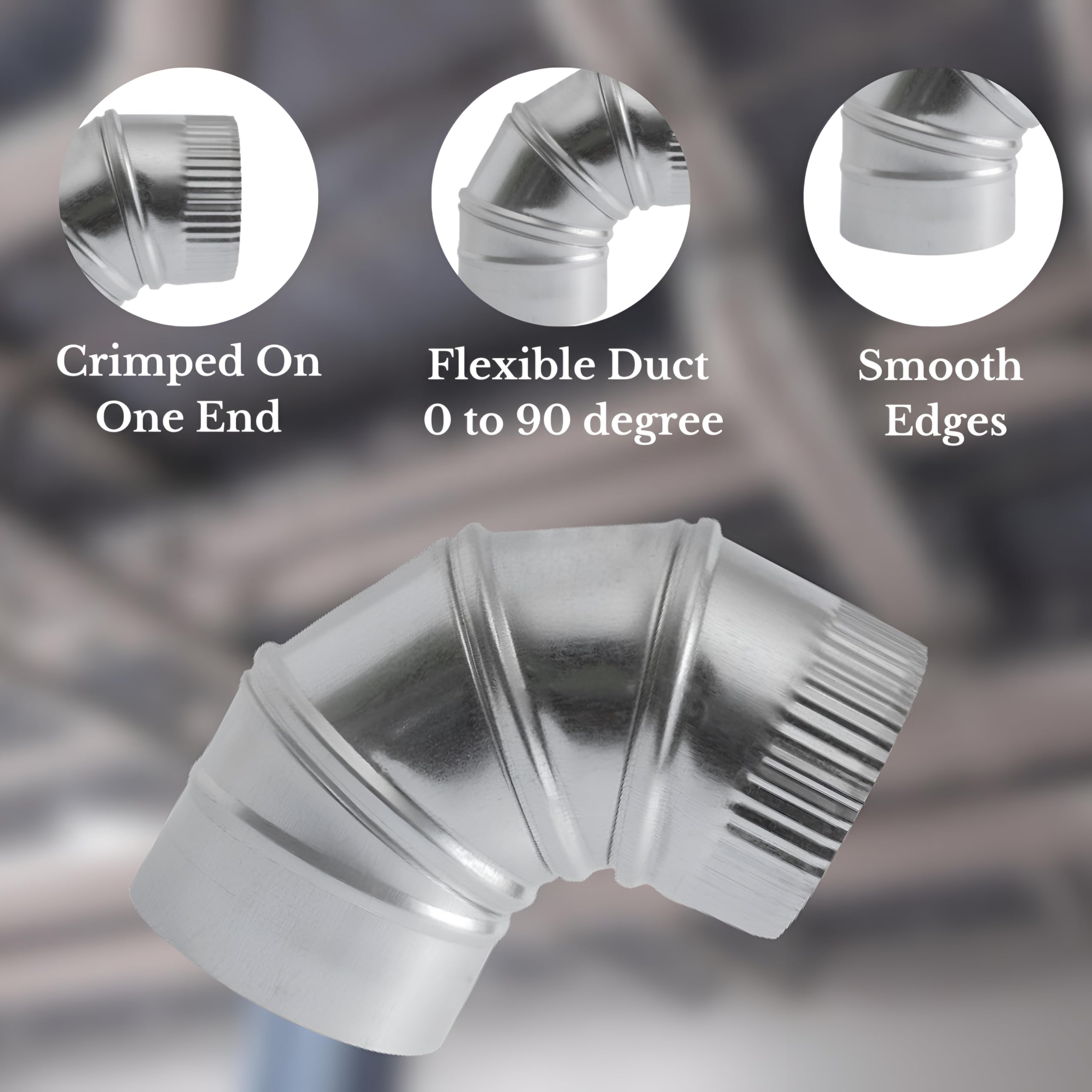 Mua The Sheet Metal Kid 4" Adjustable Duct Elbow 90 Degree HVAC ...