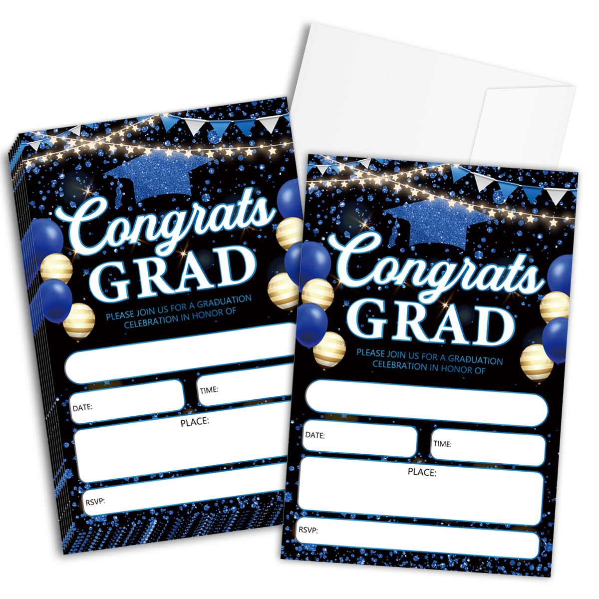Graduation Party Invitation Card With Envelope For High School Or ...
