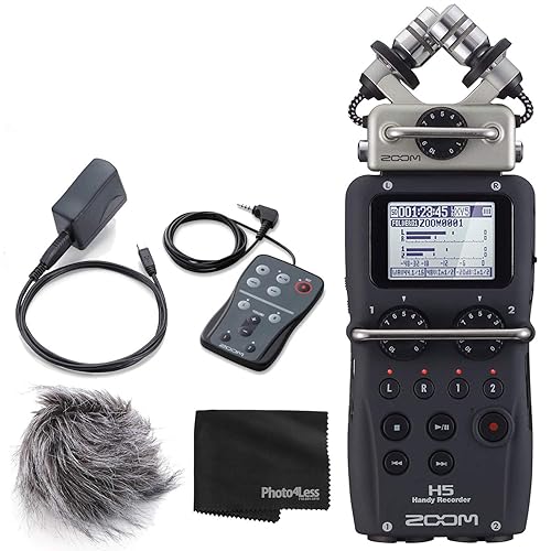 Zoom H5 4-Input / 4-Track Portable Handy Recorder with Interchangeable ...