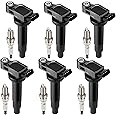 Amazon.com: SYKRSS Set of 6 Ignition Coil Pack UF267 and Iridium Spark Plugs 4504 6 Pack ...