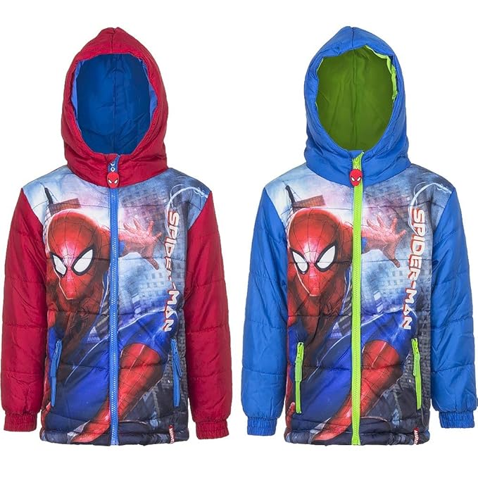 Buy Marvel Avengers Spider Man Kids Winter Padded Jacket (3 Years, Blue ...