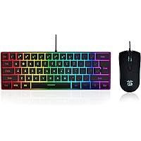 Amazon.com: DGG 60% Gaming Keyboard and Mouse Combo, Small Keyboard and ...