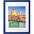 Amazon.com - wyooxoo 11x14 Picture Frame Dark blue Solid Wood Photo Frames Display Pictures 8x10 ...