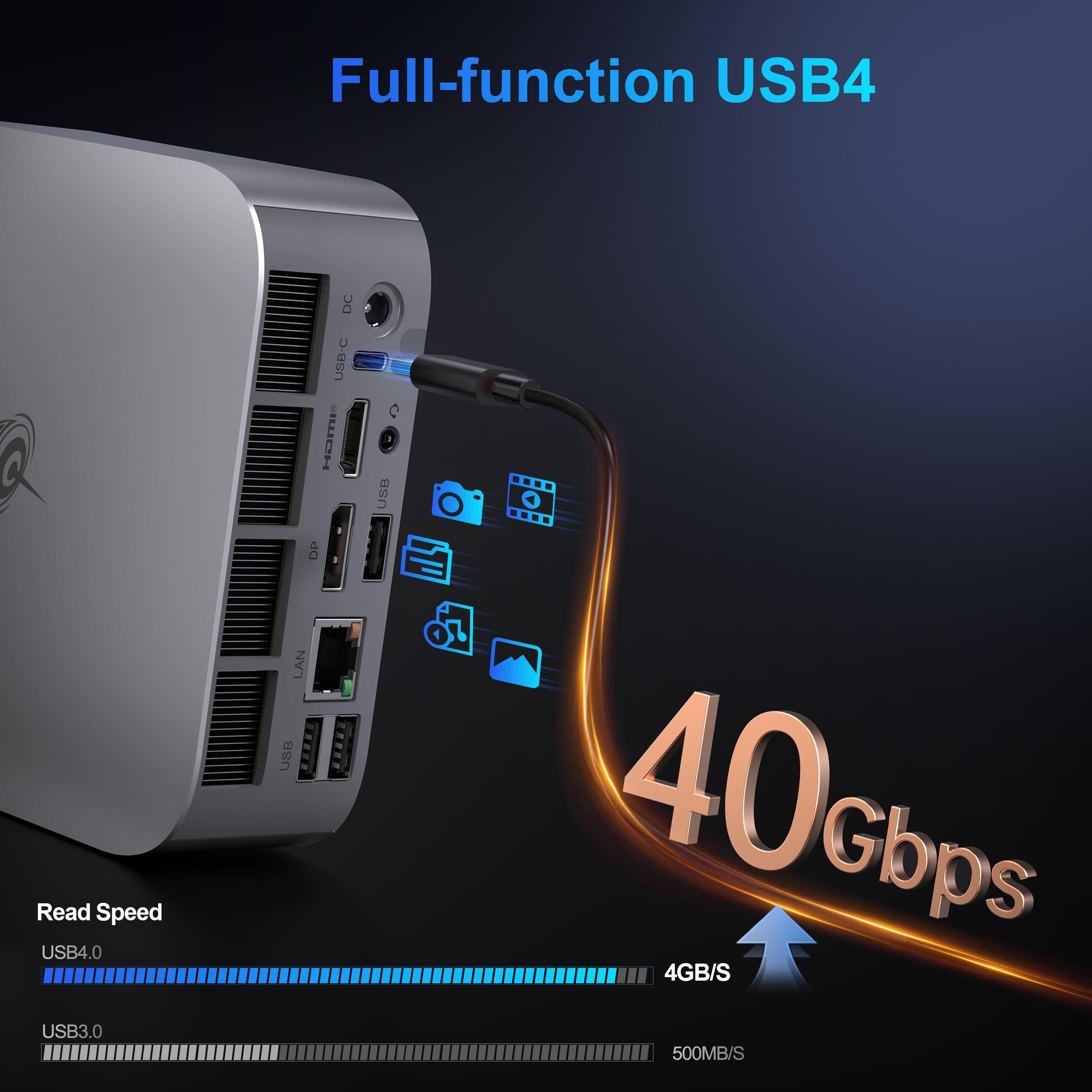 Mua Beelink SER8 Mini PC, AMD Ryzen 8845HS AI Mini Computer(Up to 5 ...