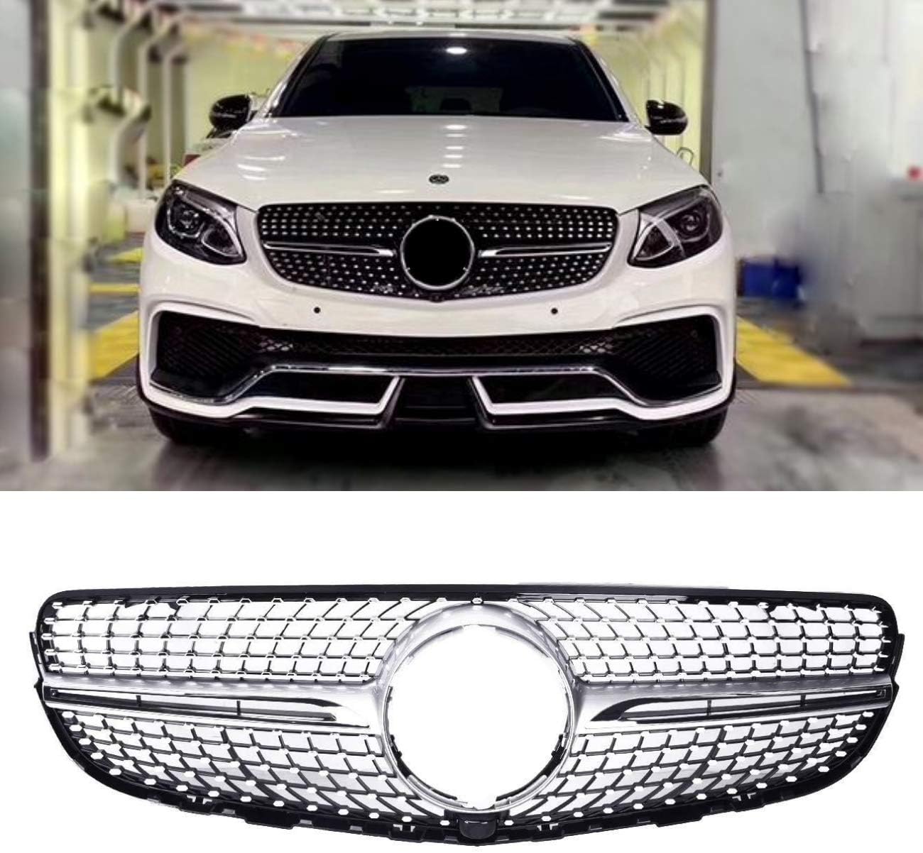 Amazon.com: Bapmic 2538882000 Sport Diamond Front Grille w/Camera for ...