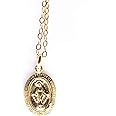 Amazon.com: Oval Religious Virgin Mary Token Necklace for Woman and ...