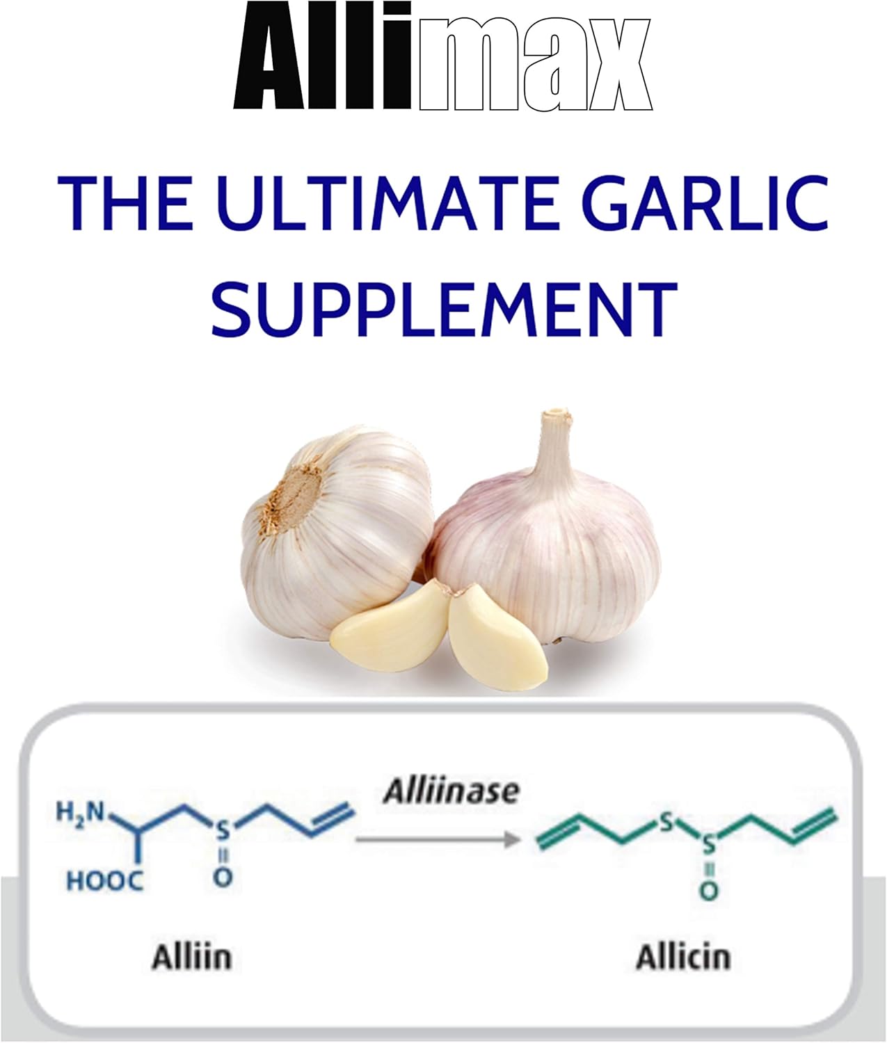 Allimax Pro 450mg 100 Capsules. Professional Strength Support for Your ...