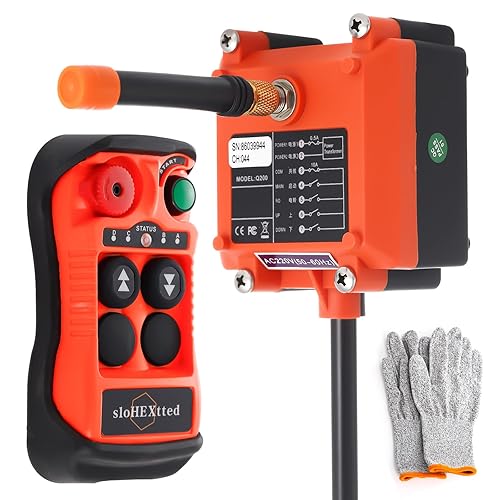 2 Button Channel Industrial Wireless Overhead Crane Remote Control Kit ...
