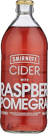 Smirnoff Cider Raspberry and Pomegranate 500ml Bottle: Amazon.co.uk ...