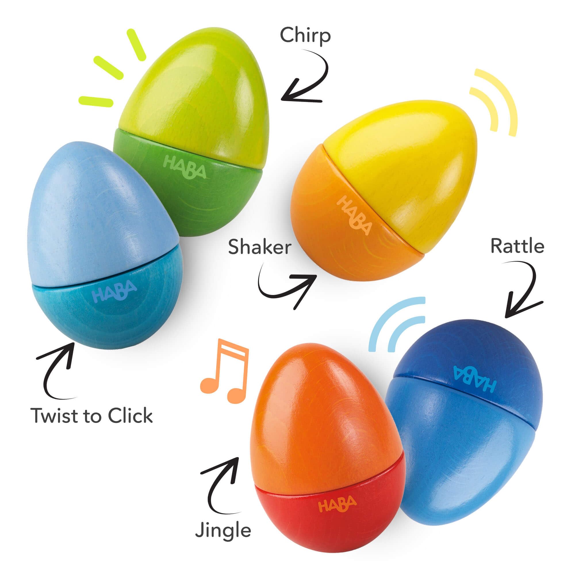 Mua Musical Eggs - 5 Wooden Eggs with Acoustic Sounds, Made in Germany ...